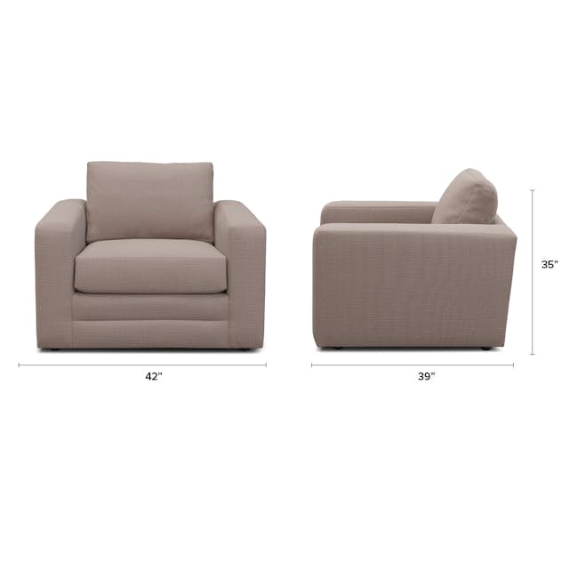 Riley Napa Quartz Brown Lounge Chair | Article