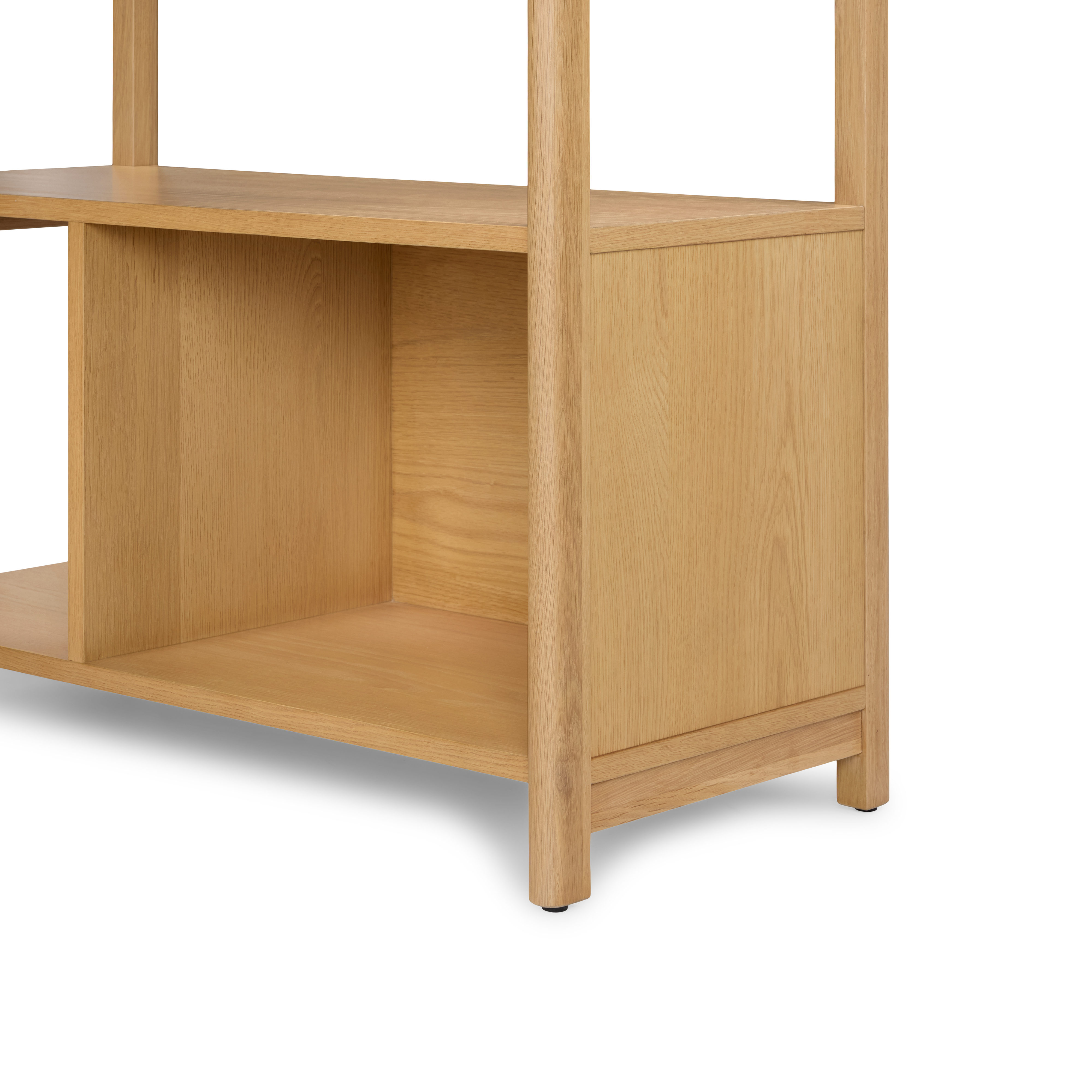 Mysen Natural Oak Wood Tall Open Bookcase Article Modern and Scandinavian Design Furniture