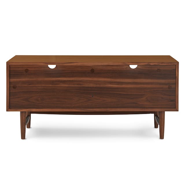 Lenia 42" Walnut Wood Media Unit w/ Storage | Article