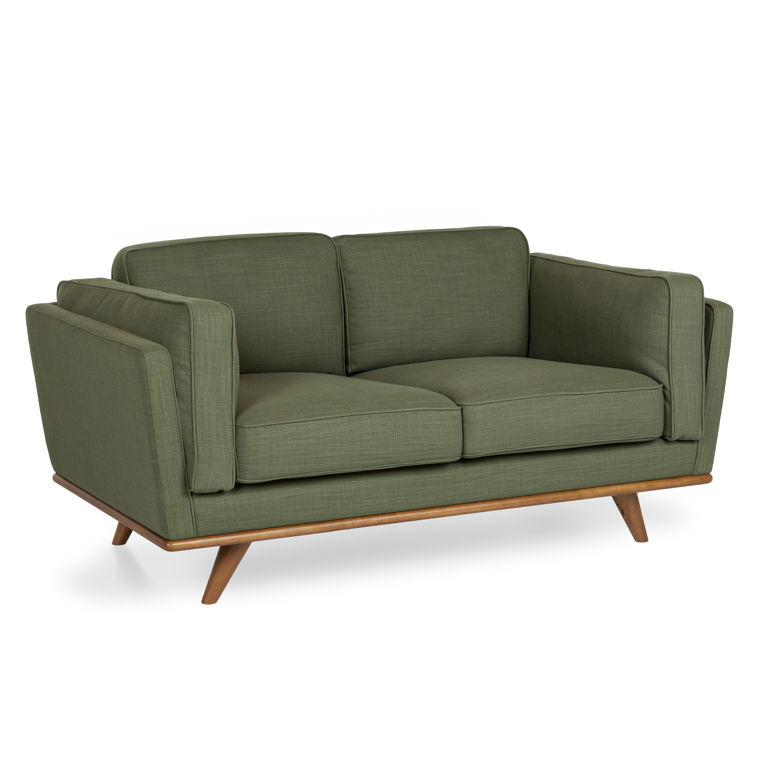 Contemporary Mid Century Modern Green Loveseats Article