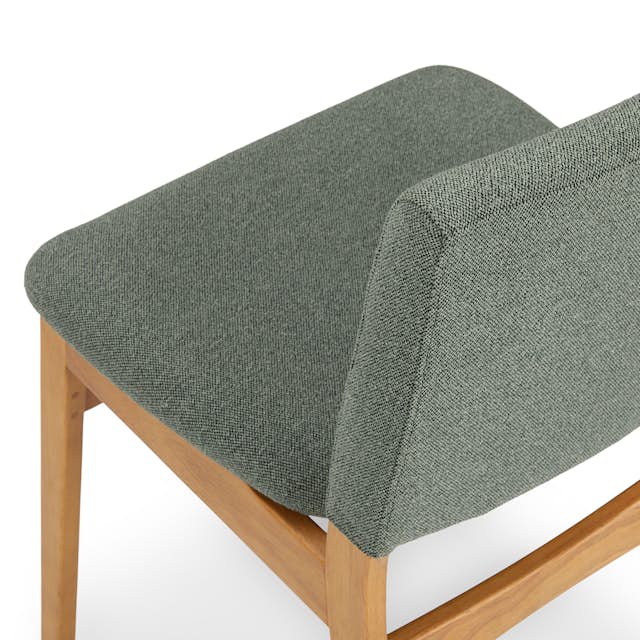 Set of 2 Nosh Oak & Hemlock Ratine Fabric Dining Chair | Article