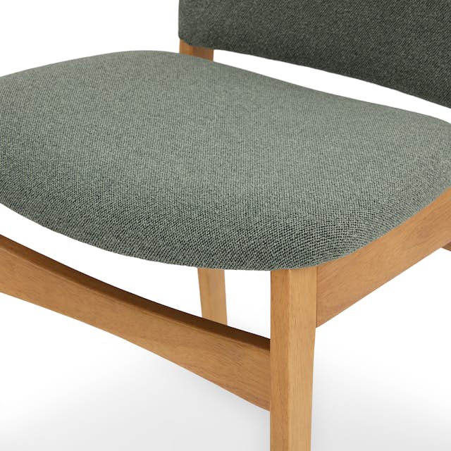 Set of 2 Nosh Oak & Hemlock Ratine Fabric Dining Chair | Article