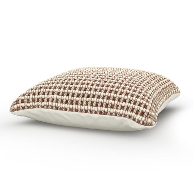 Ren Large Brown and White Handwoven Pillow, Square | Article