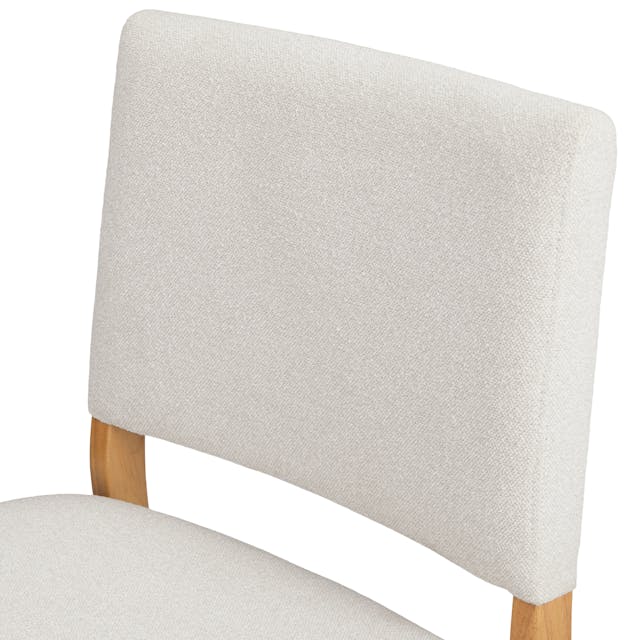 Set of 2 Nosh Ratine Ivory Fabric & Oak Counter Stools | Article