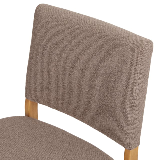 Set of 2 Nosh Ratine Brown Fabric & Oak Counter Stools | Article