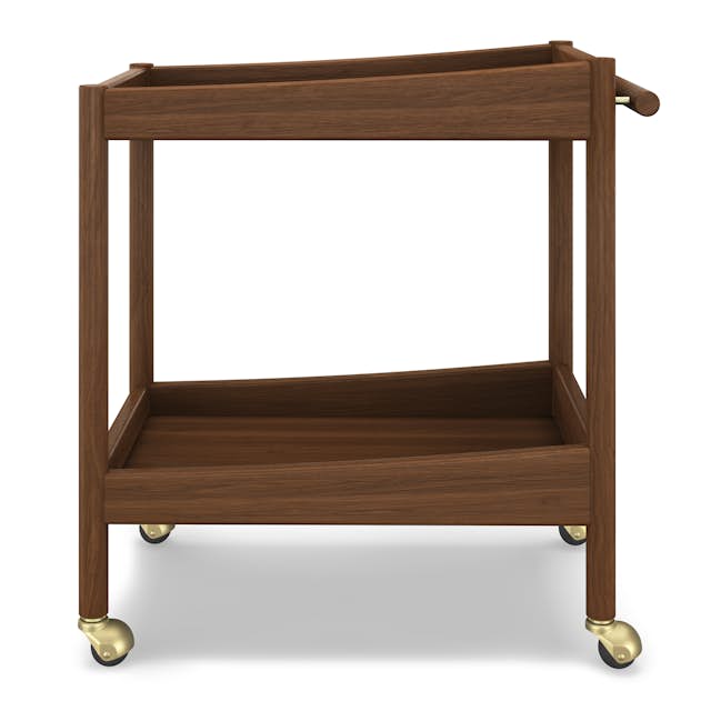 Cotu American Black Walnut Shaker Design Bar Cart | Article