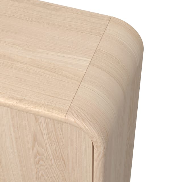 Faydra Natural Ash Wood Enclosed Bookcase Storage Cabinet | Article ...