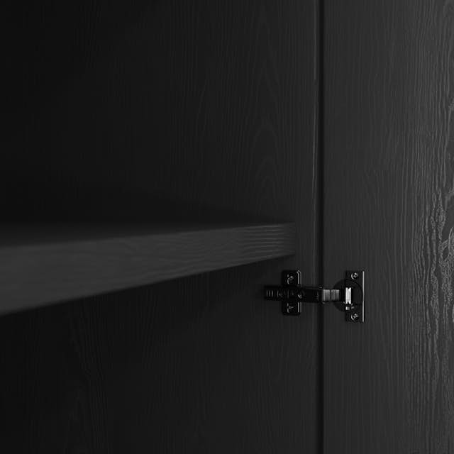 Faydra Black Wood Enclosed Bookcase Storage Cabinet | Article Coastal ...