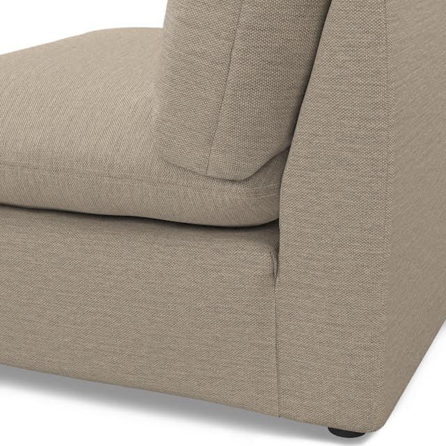 Leigh Silver Taupe Fabric Armless Lounge Chair Module | Article