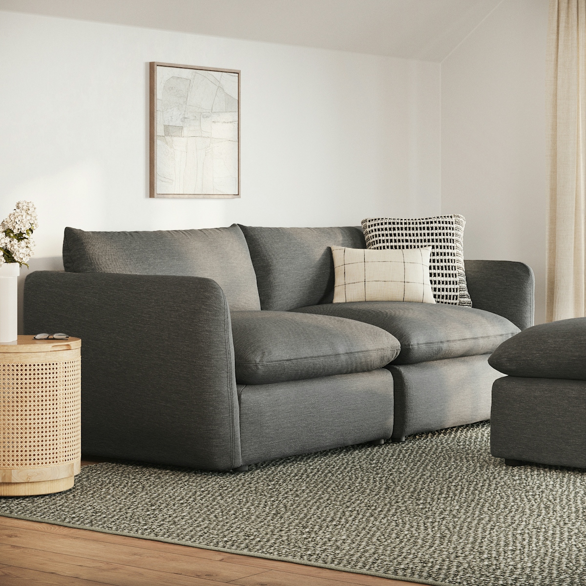 Leigh Silver Gray Modular Loveseat | Article