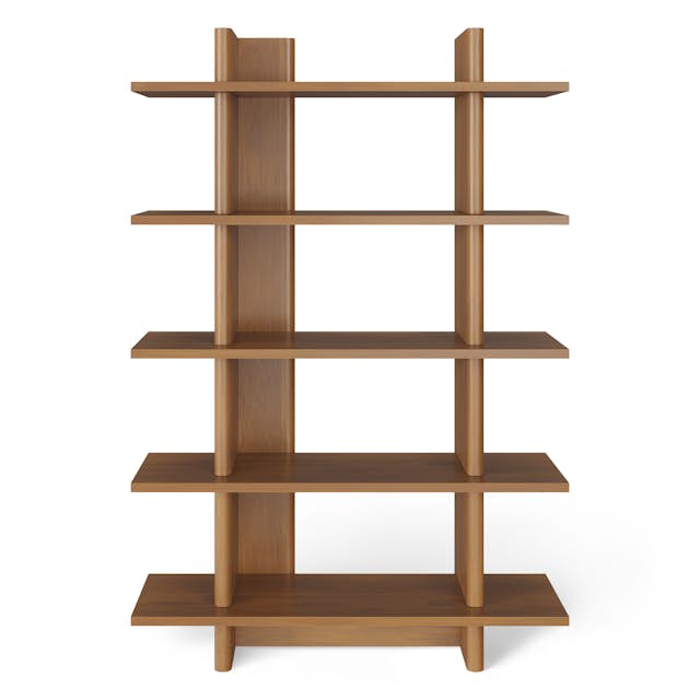 Torme Smoked Oak Tall Open Bookcase | Article