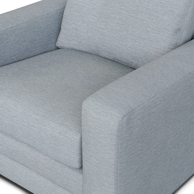 Riley Silver Light Blue Lounge Chair | Article