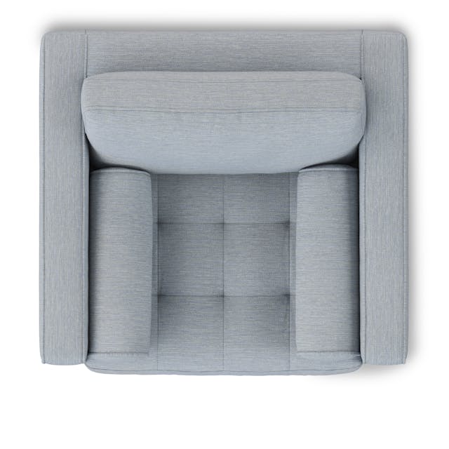 Sven Silver Light Blue Tufted Lounge Chair | Article