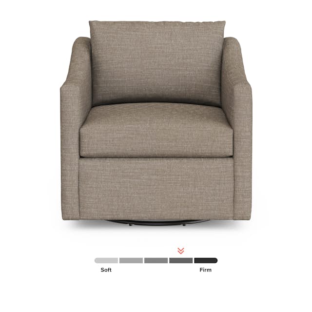 Landry Napa Taupe Swivel Lounge Armchair | Article