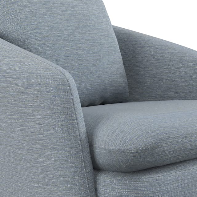 Leigh Silver Light Blue Swivel Chair | Article
