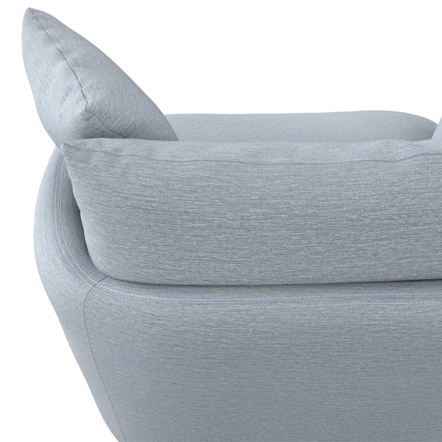 Leigh Light Blue Large Oversized Swivel Chair | Article