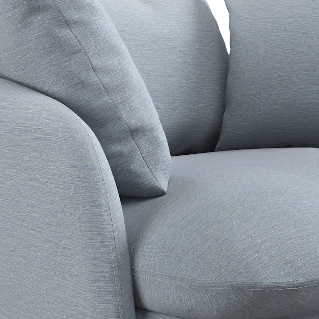 Leigh Light Blue Large Oversized Swivel Chair | Article