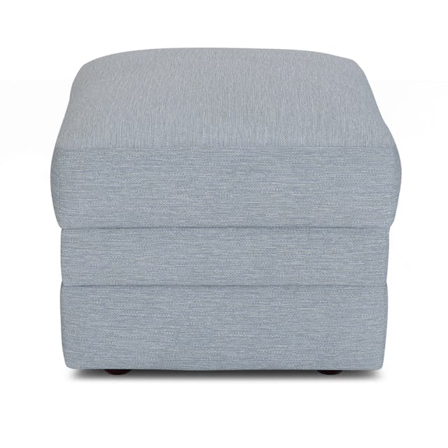 Riley Silver Light Blue Ottoman | Article