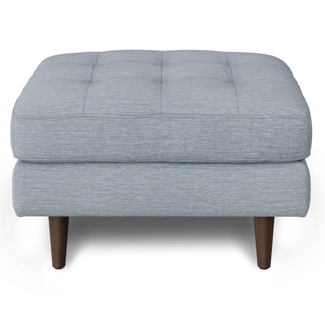 Sven Silver Light Blue Tufted Ottoman | Article