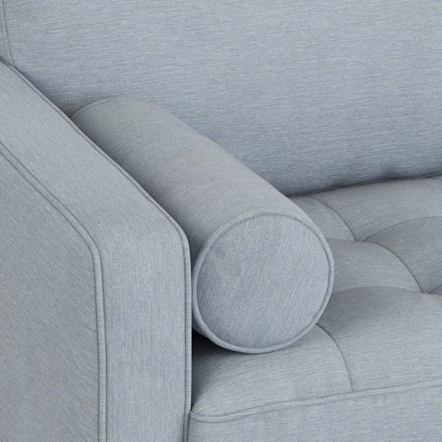 Sven Silver Light Blue Tufted Right Chaise Sectional Sofa | Article