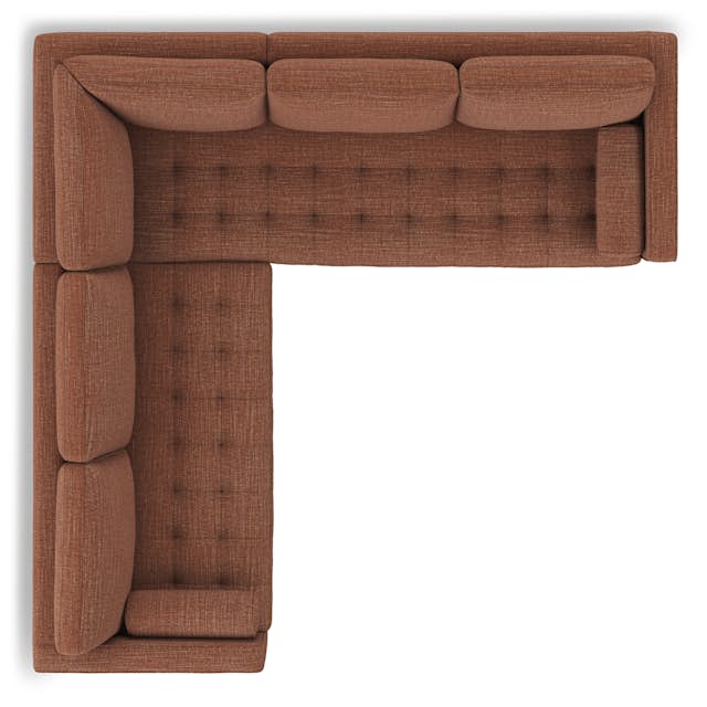 Sven Napa Rust Tufted Corner Sectional Sofa | Article