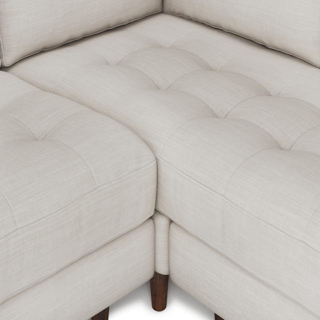 Sven Biscuit Cream Tufted Corner Sectional Sofa | Article