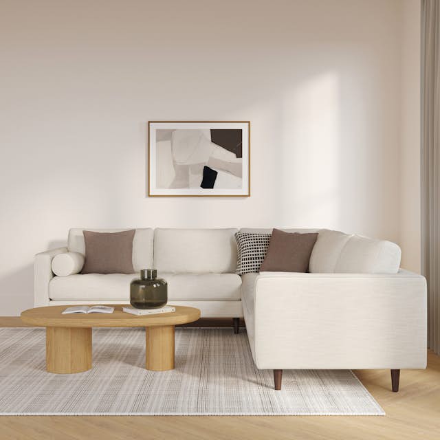 Sven Biscuit Cream Tufted Corner Sectional Sofa | Article