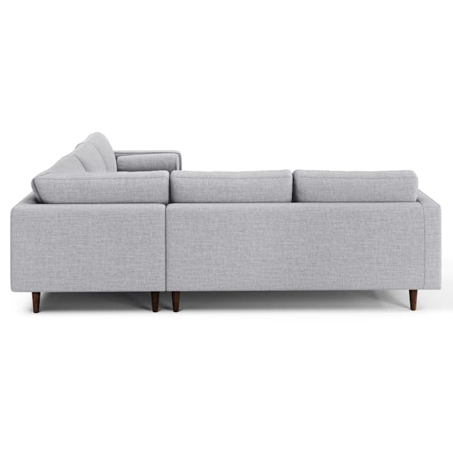 Sven Stone Gray Tufted Corner Sectional Sofa | Article