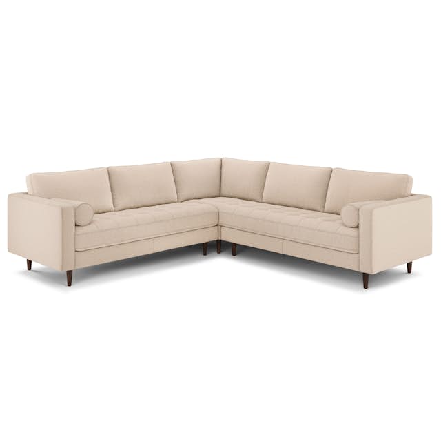Sven Ratine Buff Tufted Corner Sectional Sofa | Article