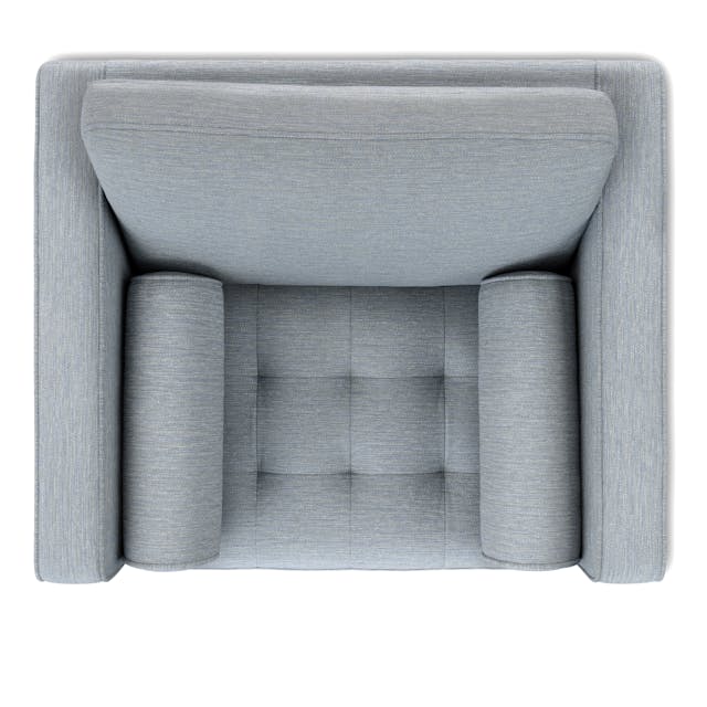 Sven Silver Light Blue Fold-out Bed Sleeper Lounge Chair | Article