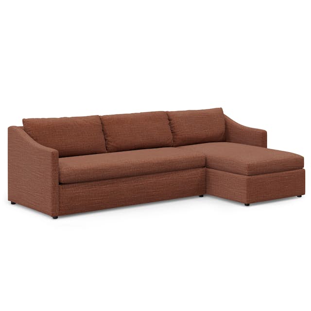 Landry Napa Rust Right Sleeper Sectional | Article