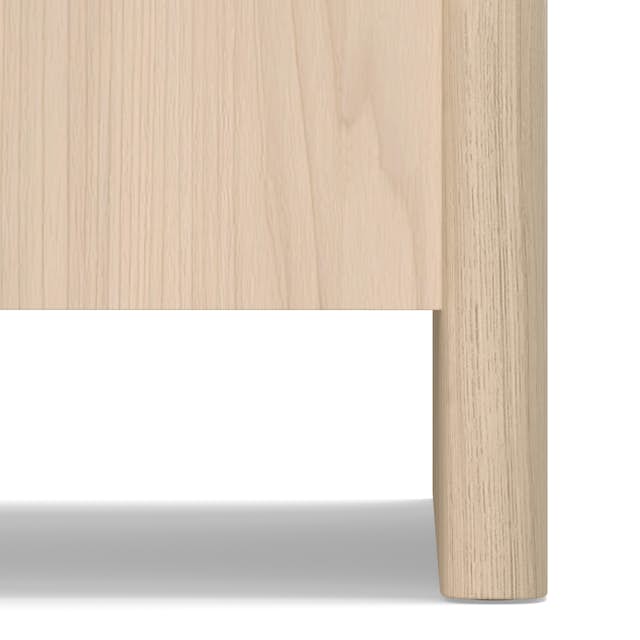 Faydra Natural Ash Wood Media Unit, Cable Management, Rounded Corners ...