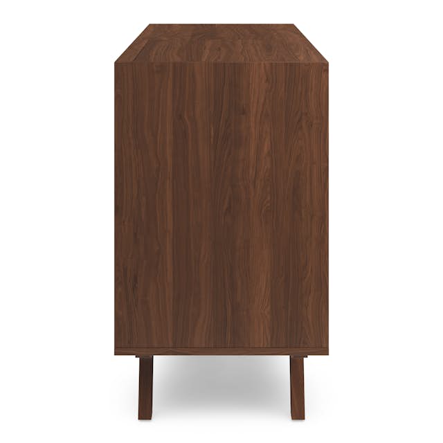Jokuna American Walnut Vinyl Media Unit w/ Sliding Doors and Record ...