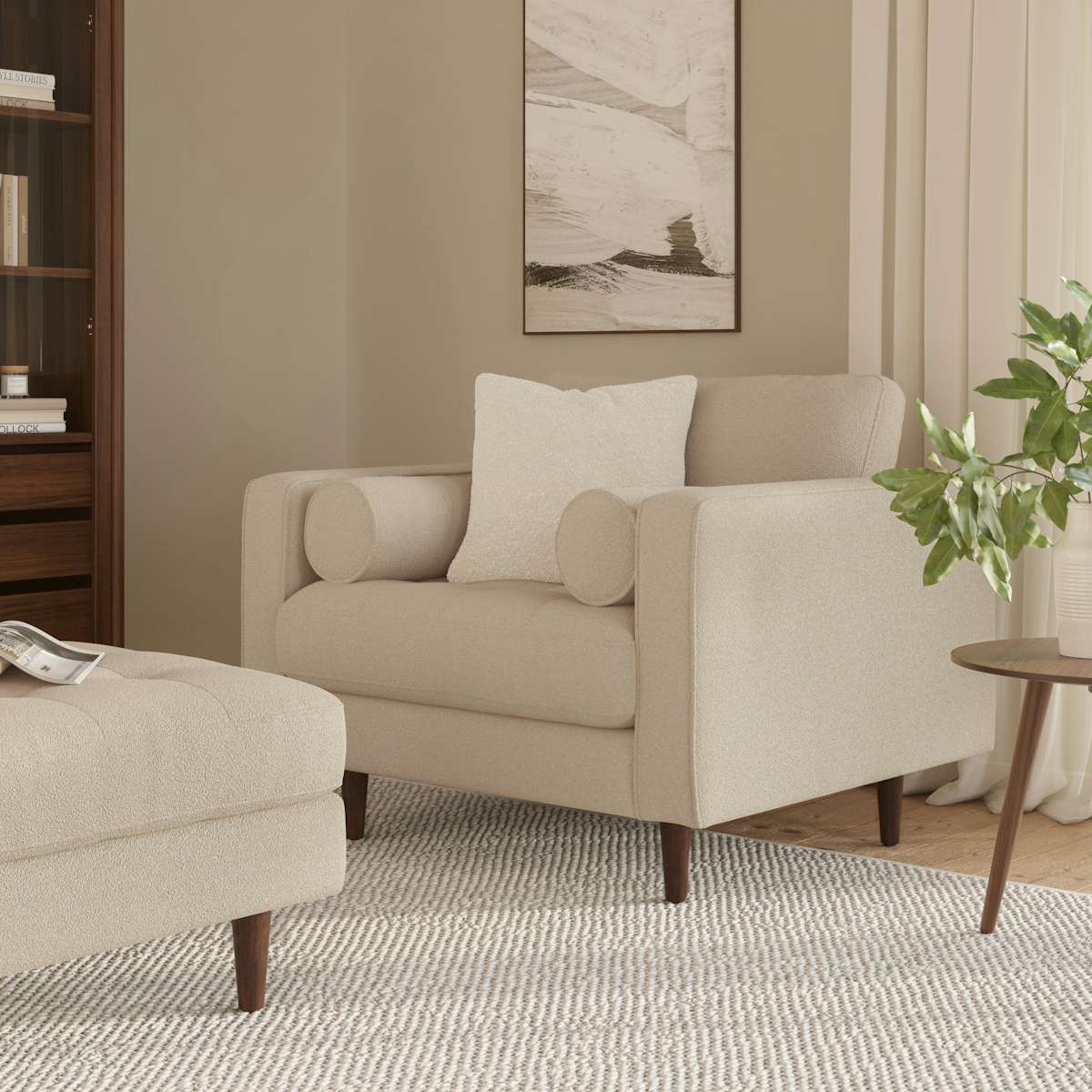 Sven Ratine Buff Tufted Lounge Chair | Article