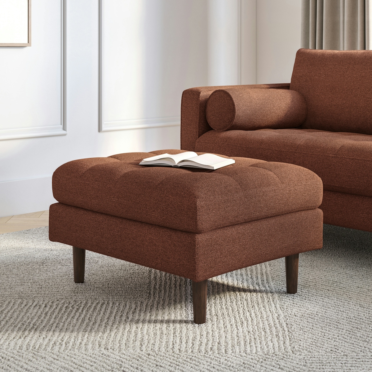 Sven Ratine Oxide Tufted Ottoman | Article
