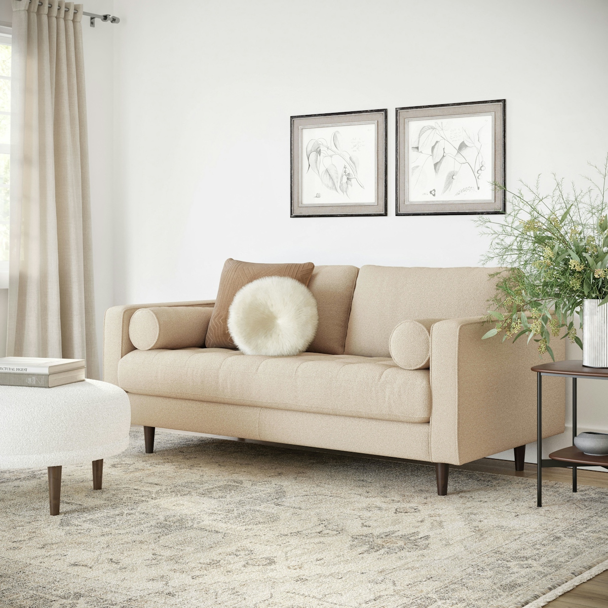 Sven Ratine Buff Tufted Sofa | Article