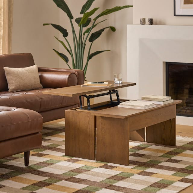 Karl Smoked Oak Lift-Top Coffee Table | Article