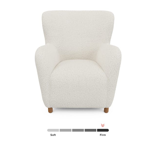Archie White Shearling Wingback Armchair | Article