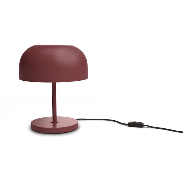 Oslo Powder Coated Red Metal Mushroom Table Lamp | Article