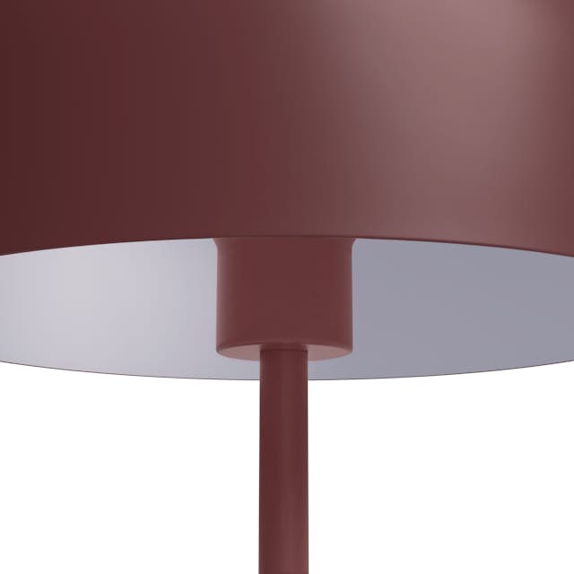 Oslo Powder Coated Red Metal Mushroom Table Lamp | Article