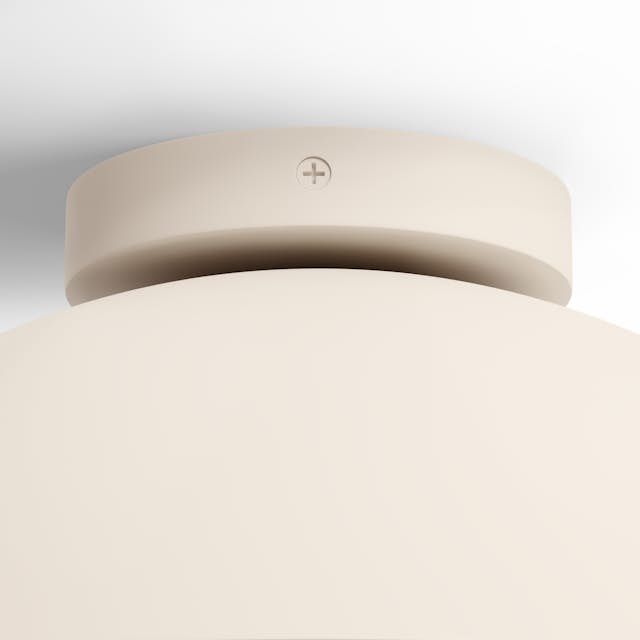 Gemma Rice White Metal Flushmount Semi Circle Ceiling Light, Frosted ...