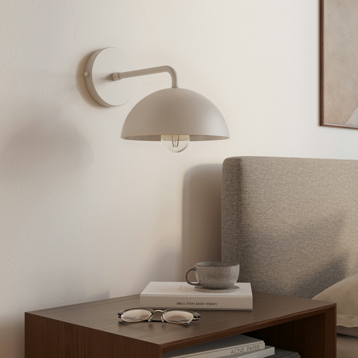 Gemma Rice White Metal Semi Circle Adjustable Sconce | Article