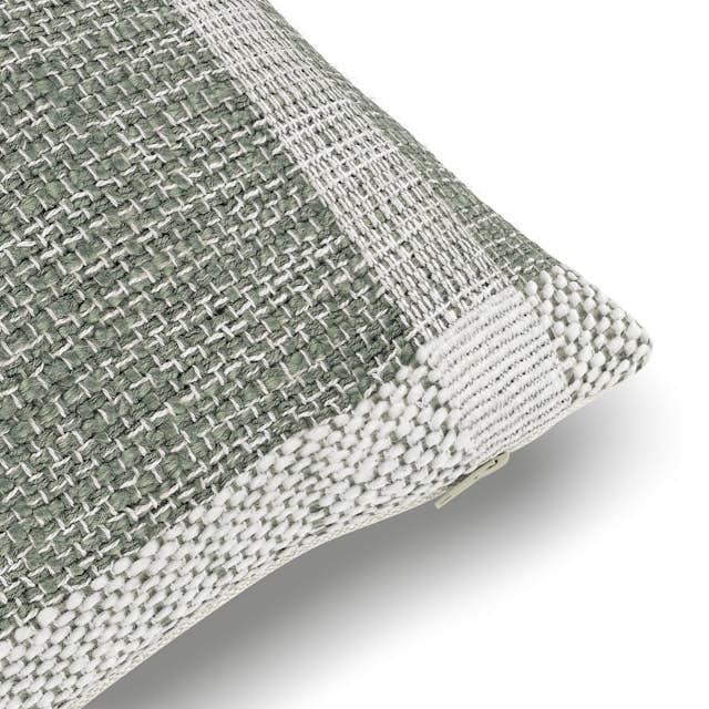 Mabel Rambo Green Two-Tone 20 x 20 Pillow, 100% Cotton Fabric Cover ...