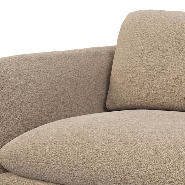 Sanders Sandstone Wool Bouclé Reversible Chaise Sectional Sofa, | Article