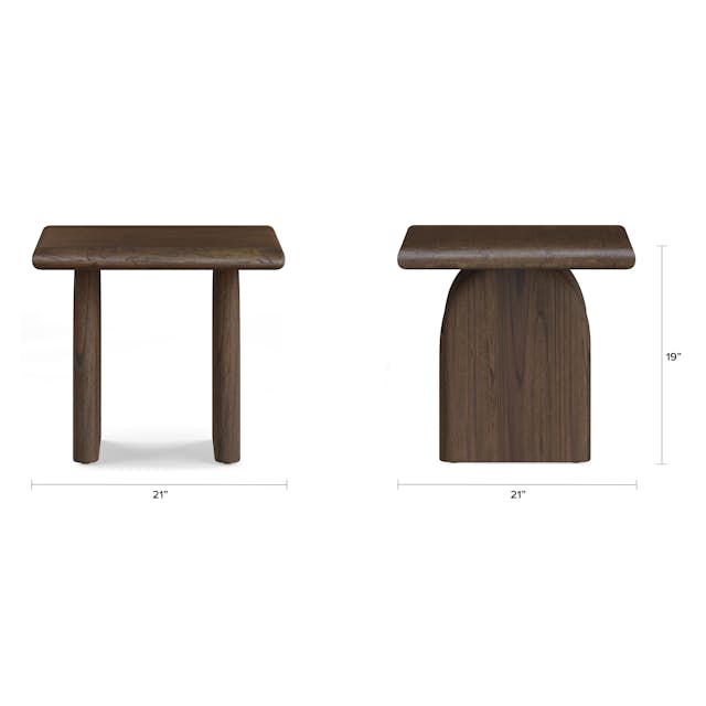 Lloyd Warm Brown Side Table, Japandi Style | Article
