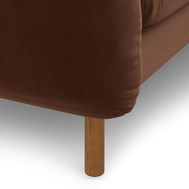 Sanders Pacific Brown Velvet Reversible Chaise Sectional Sofa, Solid ...