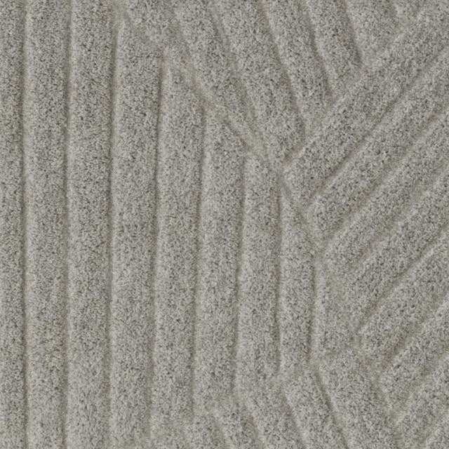 Tetra Gray 8 x 10 Rug, Textured Geometric Pattern, Machine Washable ...