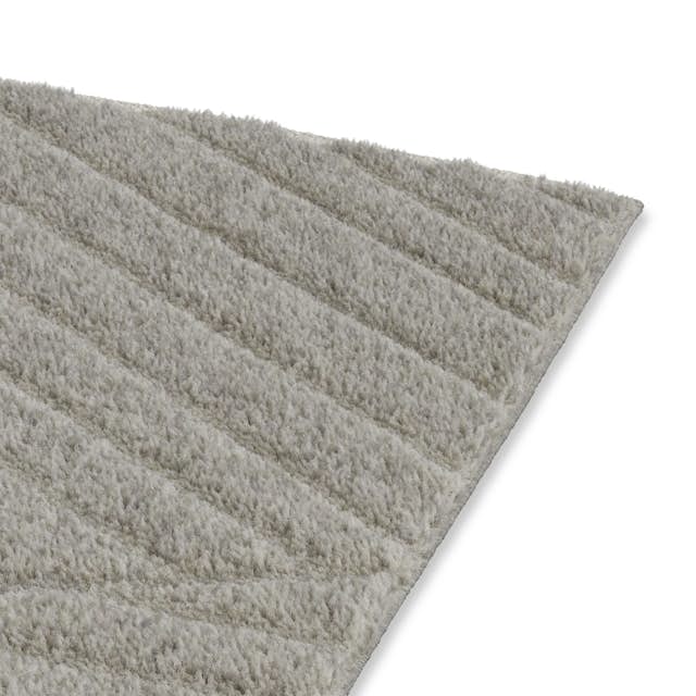 Tetra Gray 8 x 10 Rug, Textured Geometric Pattern, Machine Washable ...