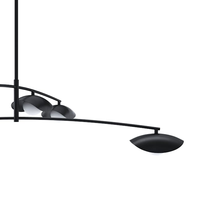 Coy Black Mobile Chandelier, Rotating Linear Base, G9 Bulbs Included ...