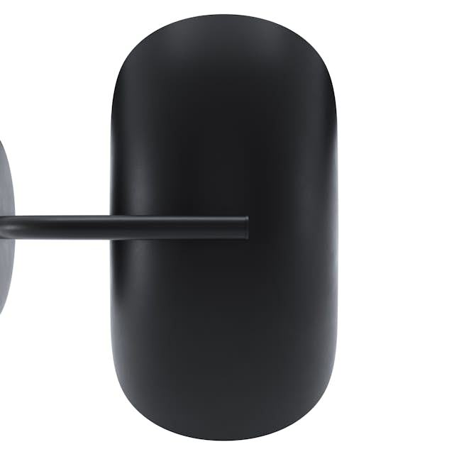 Coy Black Sconce, Rotating Lamp, G9 Bulb, Curved Metal and Frosted ...